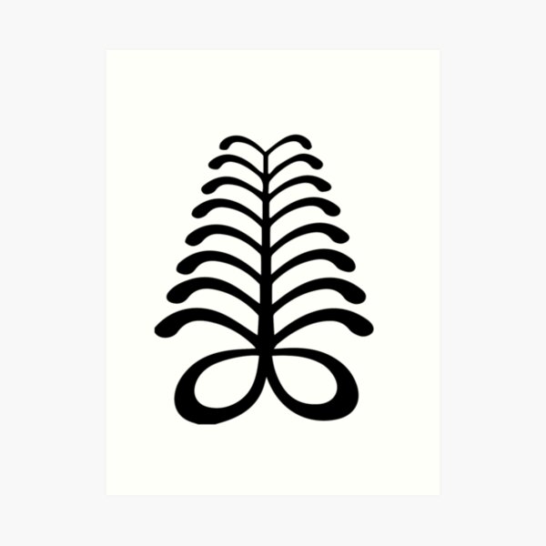 "Aya, Adinkra Symbol, Fern" Art Print for Sale by ModernDesigns7 ...