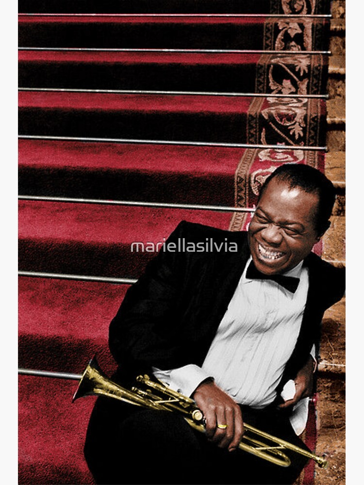 "Louis Armstrong - Colorization" Sticker for Sale by mariellasilvia ...