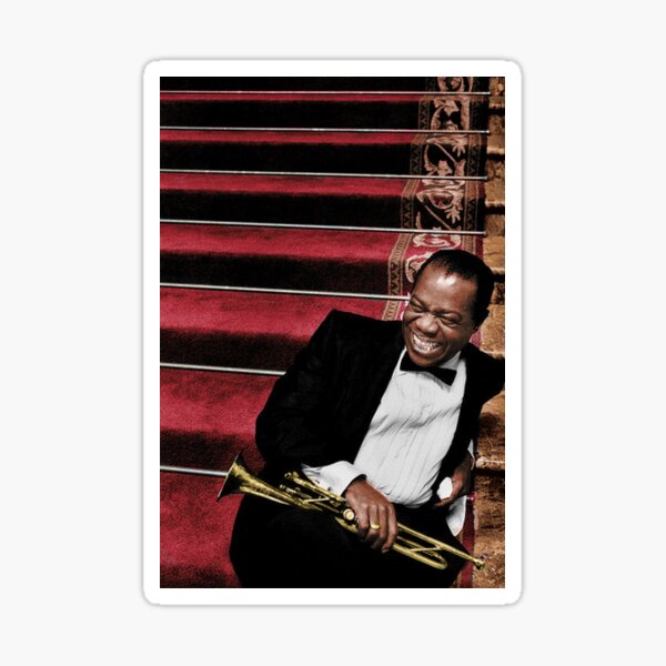 "Louis Armstrong - Colorization" Sticker for Sale by mariellasilvia ...