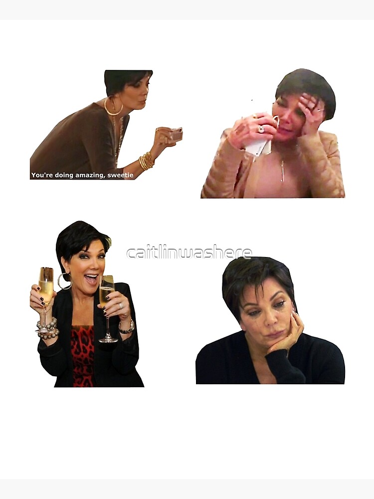 "Kris Jenner sticker meme pack" Art Print for Sale by caitlinwashere ...