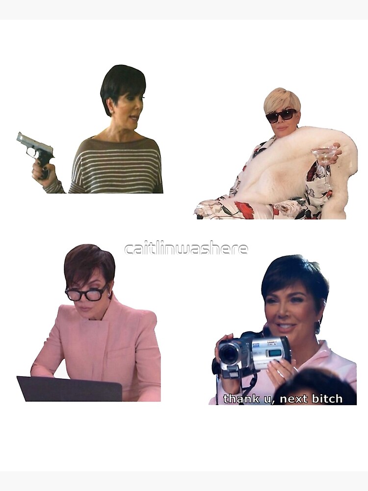 "Kris Jenner sticker meme pack 2" Art Print by caitlinwashere | Redbubble