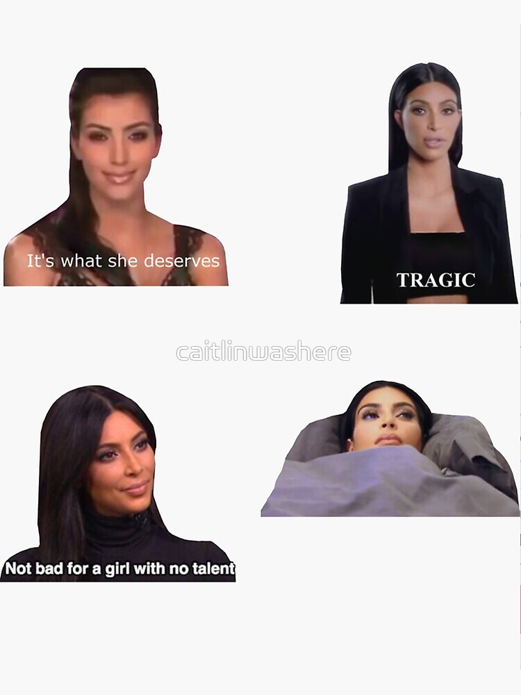"Kim Kardashian sticker meme pack" Sticker by caitlinwashere | Redbubble