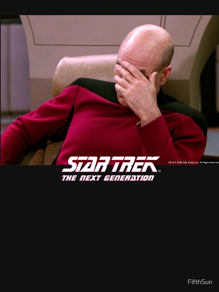 "Star Trek Next Generation Captain Picard Face Palm" T-shirt by ...