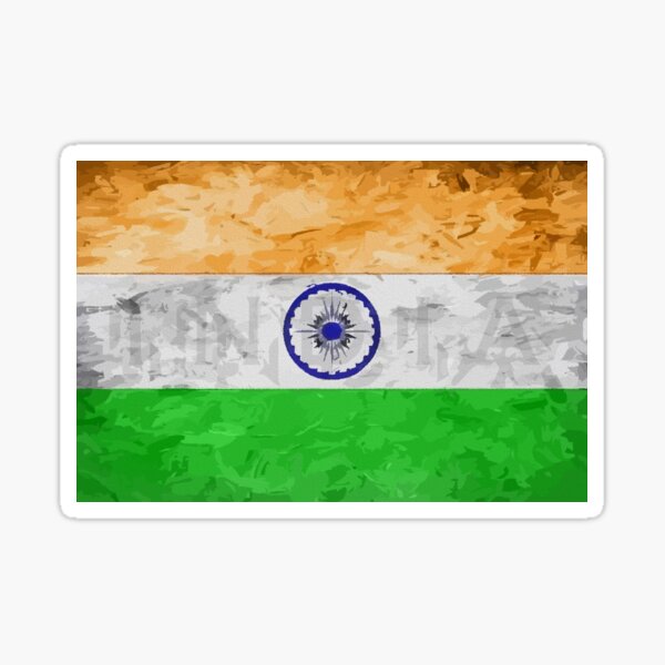 "India Flag Art Design" Sticker by Pikmi | Redbubble