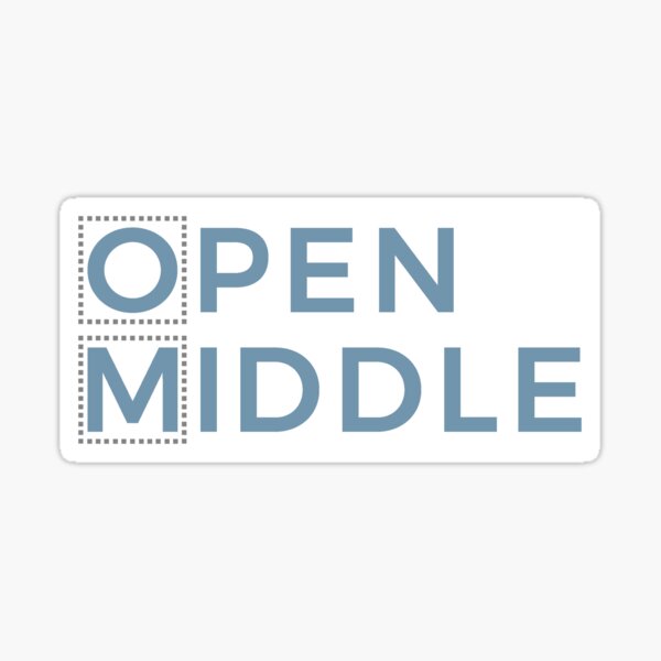 "Open Middle" Sticker for Sale by rkaplins | Redbubble