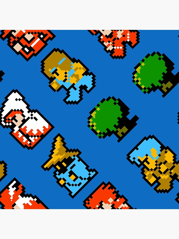 "Final fantasy retrogaming nostalgia pattern BWL7R-FF" Poster for Sale ...