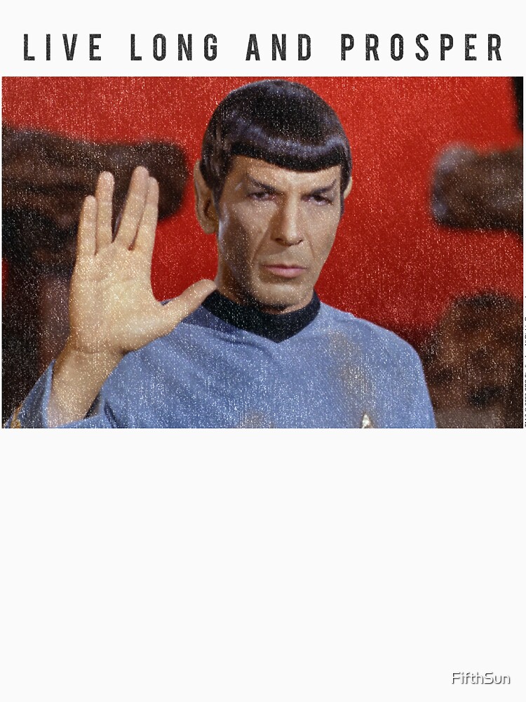 "Star Trek Next Generation Live Long And Prosper Spock Portrait" T ...