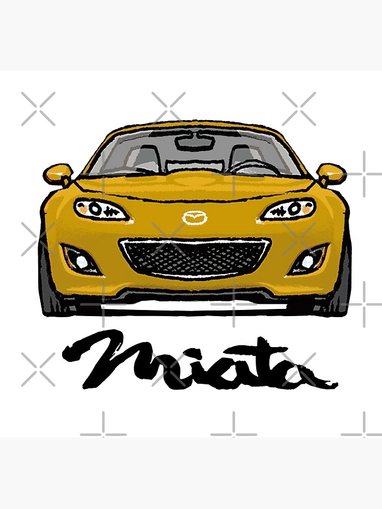 "MX5 Miata NC - NC2 Yellow" Art Print for Sale by Woreth | Redbubble