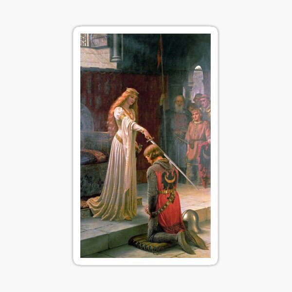 "The Accolade Poster, Painter: Edmund Blair Leighton, Young Queen ...
