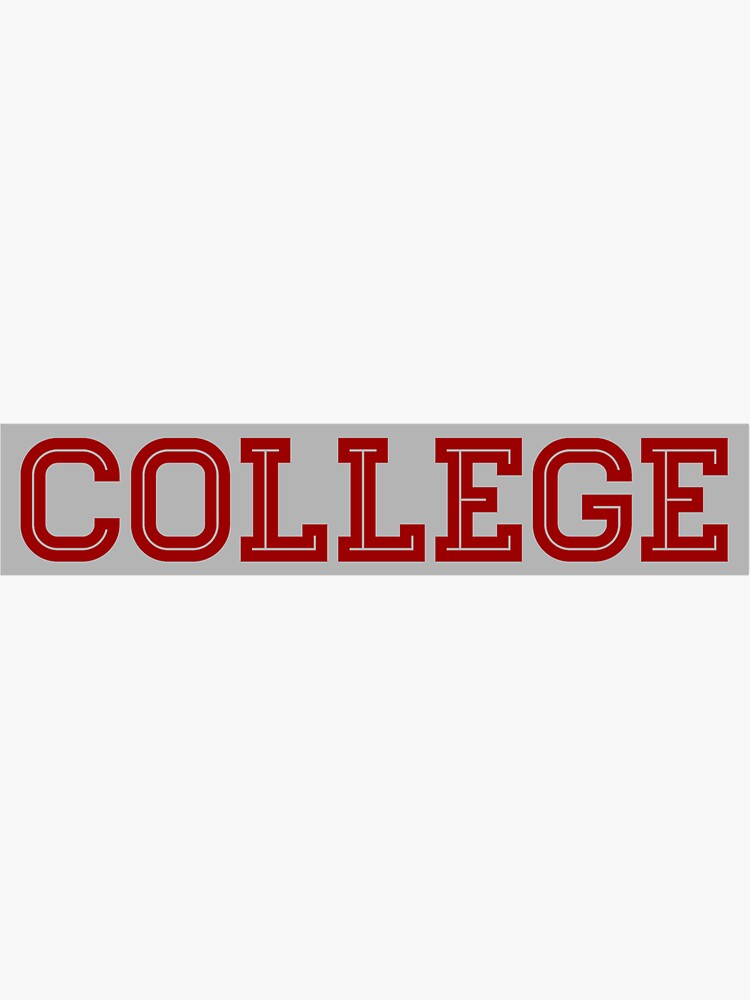 "generic college" Sticker for Sale by monicavalentini | Redbubble
