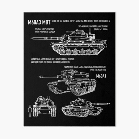 "M60 Tanks M60A3 MBT Patton Main Battle Tank Gift" Art Board Print for ...