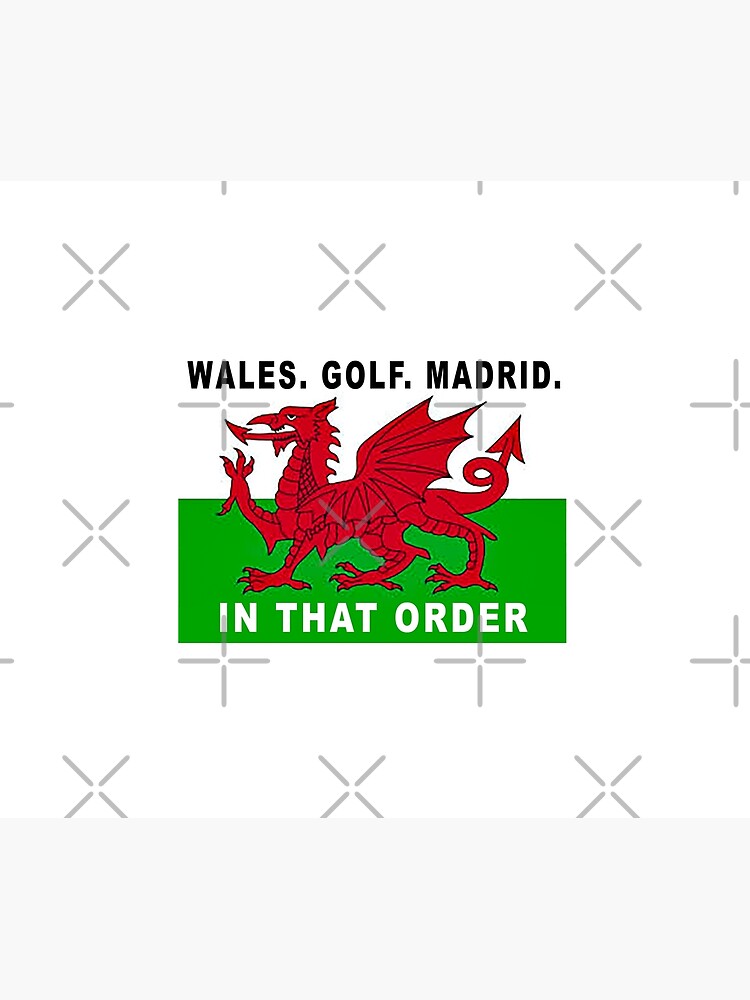 "Gareth Bale flag - Wales. Golf. Madrid. In That Order" Tapestry for ...