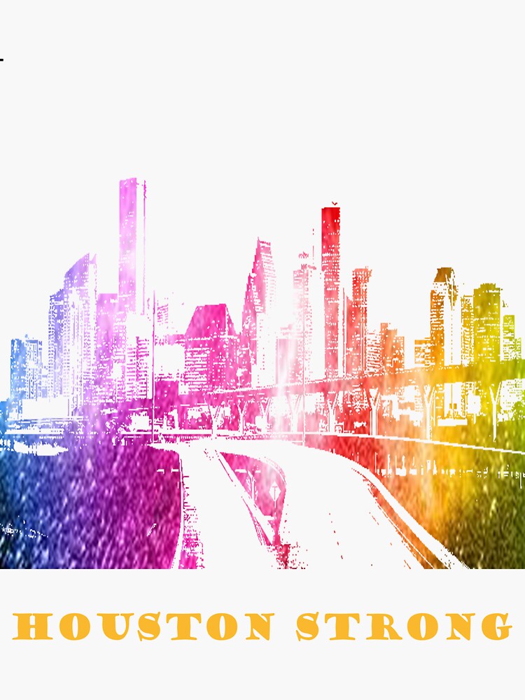 "HOUSTON STRONG" Sticker for Sale by sadeq97 | Redbubble