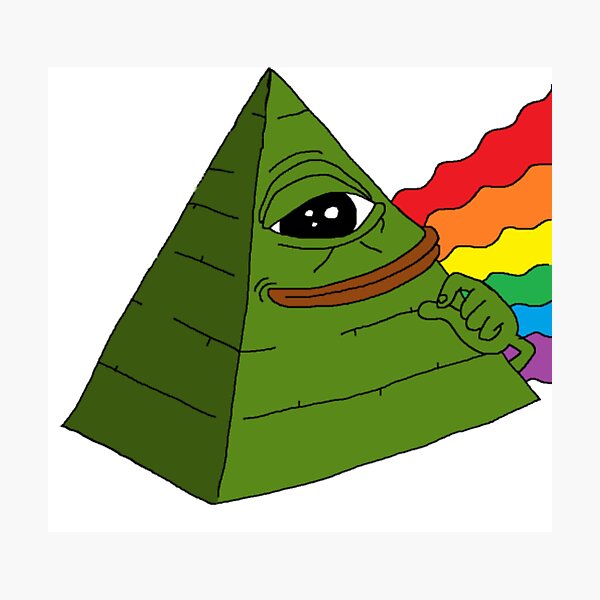 "Rare Pepe Pyramid Rainbow" Photographic Print by nomeremortal | Redbubble