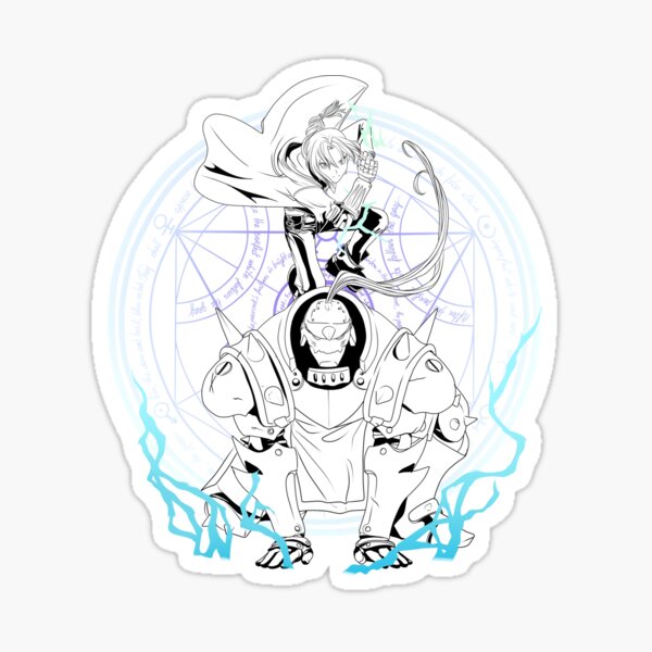 "FULLMETAL ALCHEMIST" Sticker for Sale by majotoyokai | Redbubble