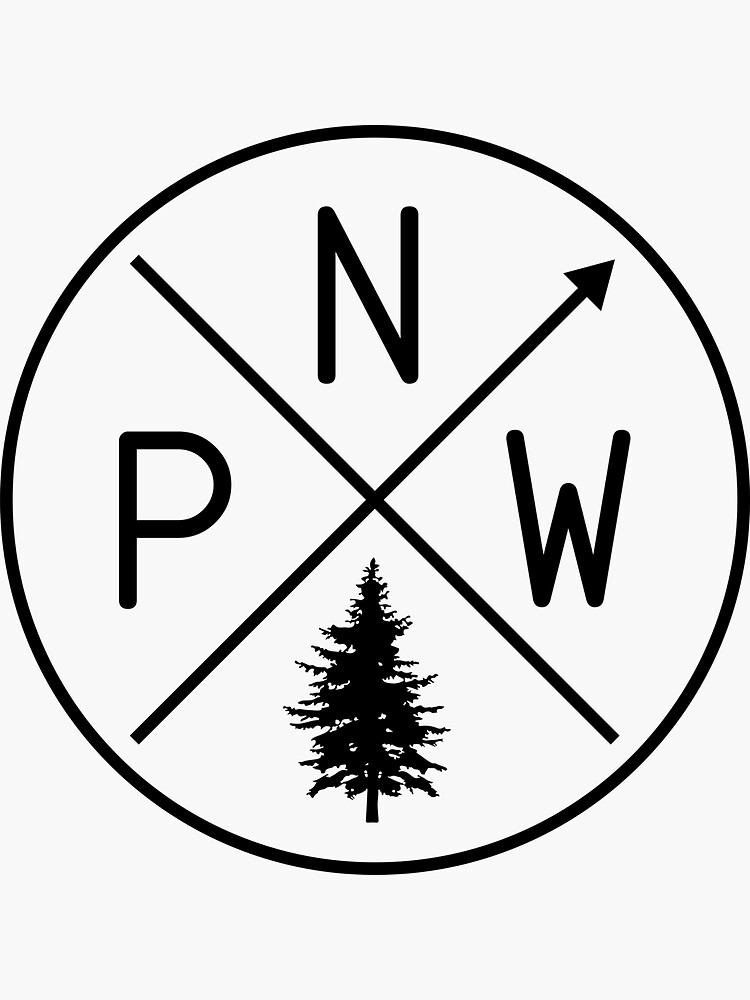"PNW - Fir Tree" Sticker for Sale by SPDesings | Redbubble