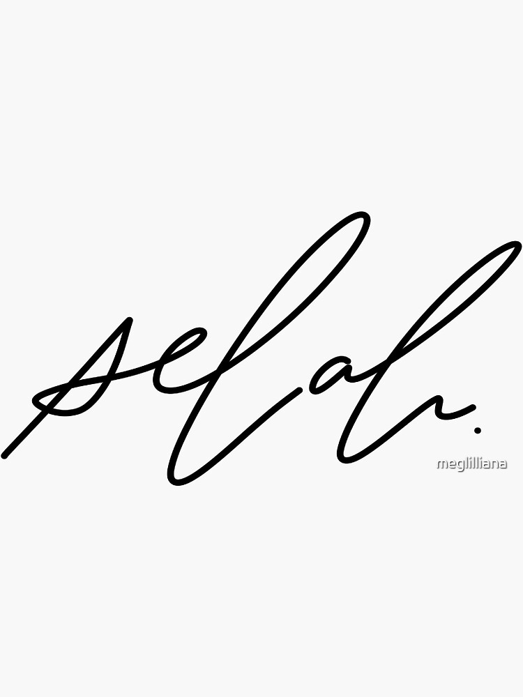 "Minimalist Selah Design" Sticker for Sale by meglilliana | Redbubble