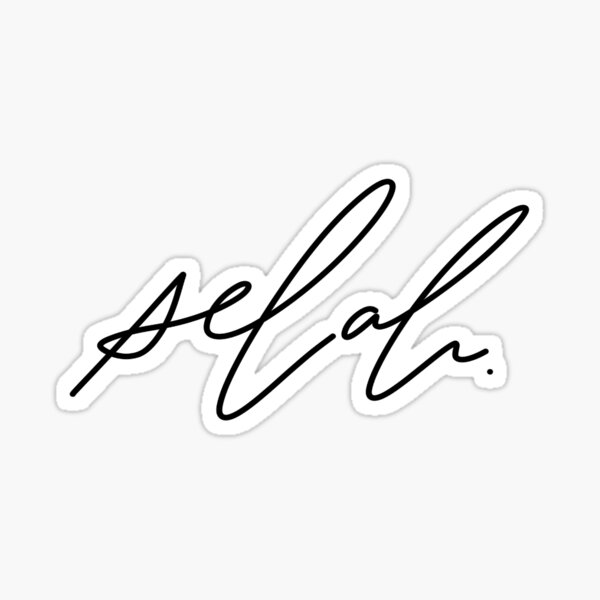 "Minimalist Selah Design" Sticker for Sale by meglilliana | Redbubble