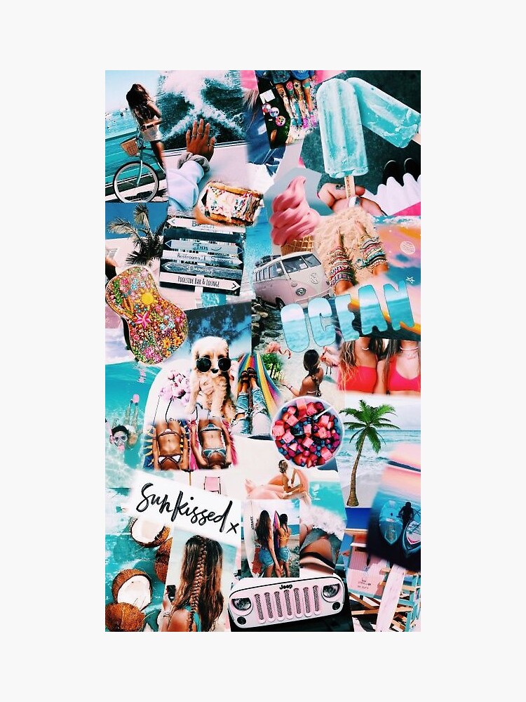 "vsco summer collage" Sticker for Sale by mayareese | Redbubble