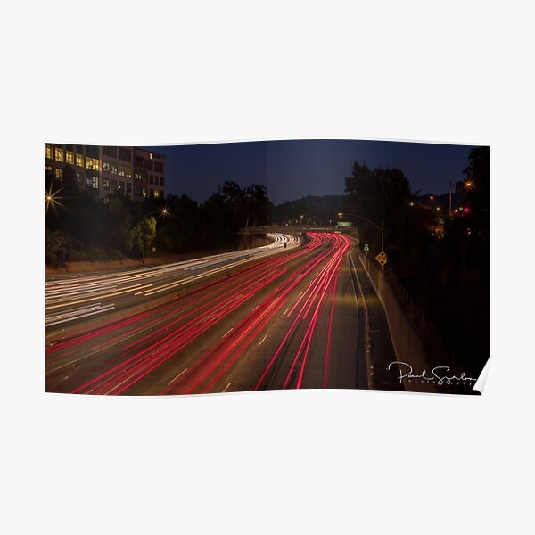 "Long exposure freeway" Poster for Sale by psyrbu | Redbubble