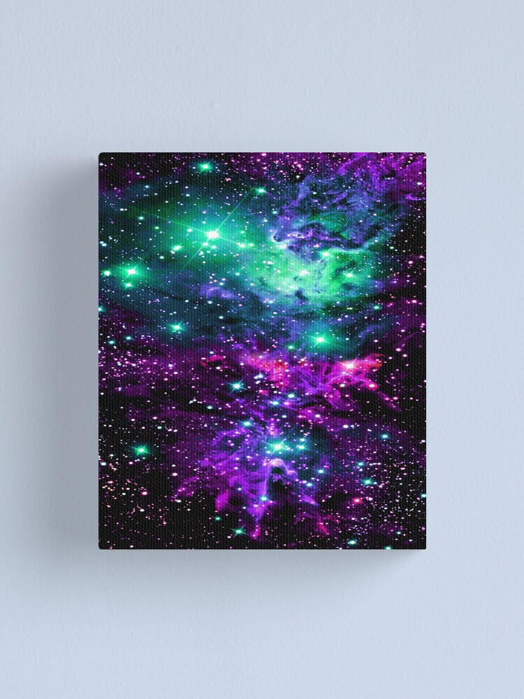 "Fox Fur Nebula Mint Purple Pink" Canvas Print for Sale by ...