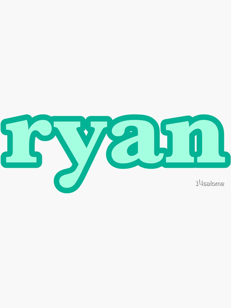 "Ryan Personalized Name" Sticker by 14salome | Redbubble