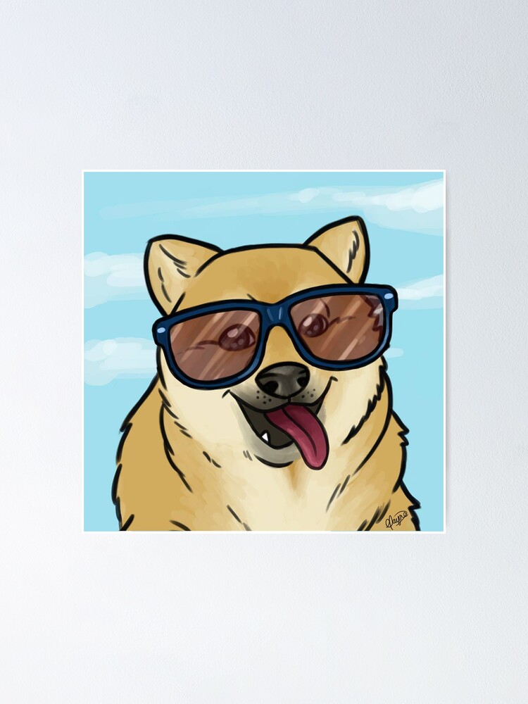 "Doge Sunglasses" Poster for Sale by DopeDoge | Redbubble