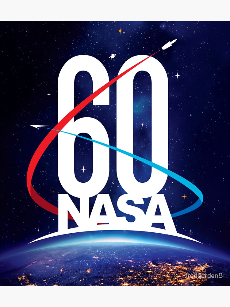 "NASA 60th Anniversary Logo" Sticker by fredgarden8 | Redbubble
