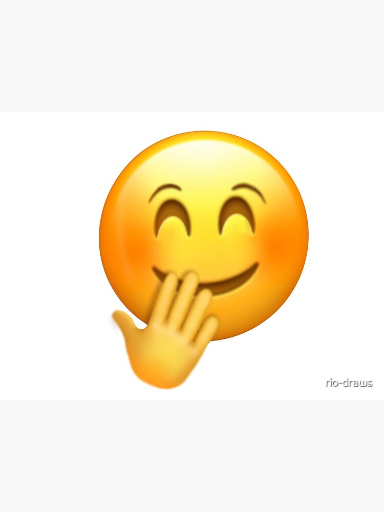 "Cute Teehee Emoji" Framed Art Print for Sale by rio-draws | Redbubble