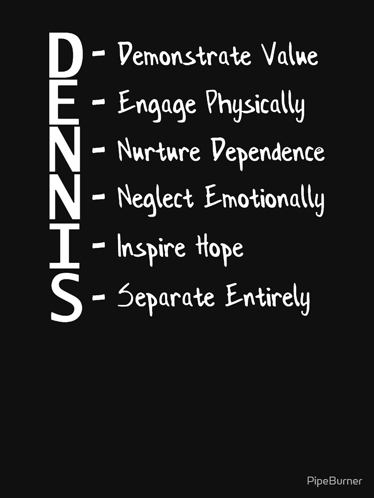 "The DENNIS System" T-shirt for Sale by PipeBurner | Redbubble | its ...