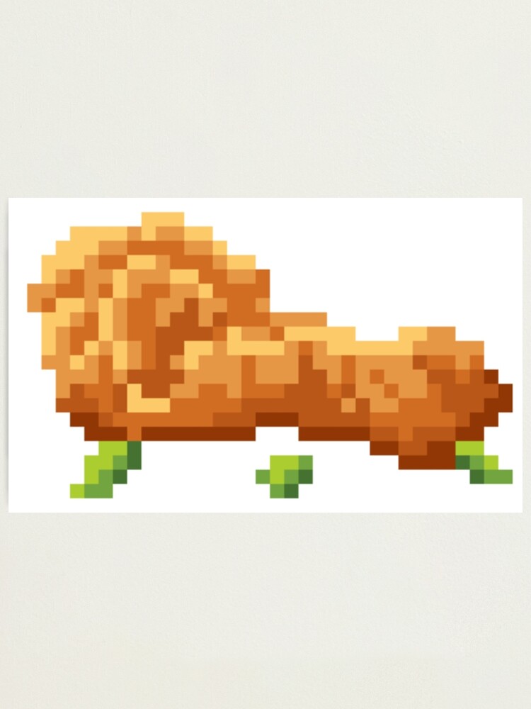 "Fried Chicken • Pixel Art • Sticker" Photographic Print for Sale by ...