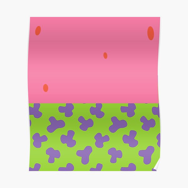 "Spongebob - Patrick Star Pattern" Poster by GAM3RAGS | Redbubble