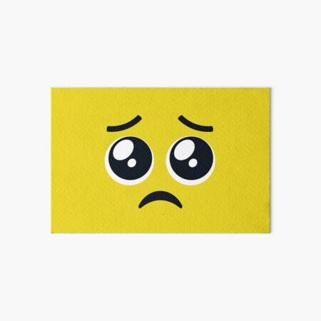 "Pleading Face Smiley, Begging, Large Eyes, Emoji, Emoticon" Art Board ...