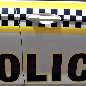 "Police sign" Sticker for Sale by Andykinoz | Redbubble