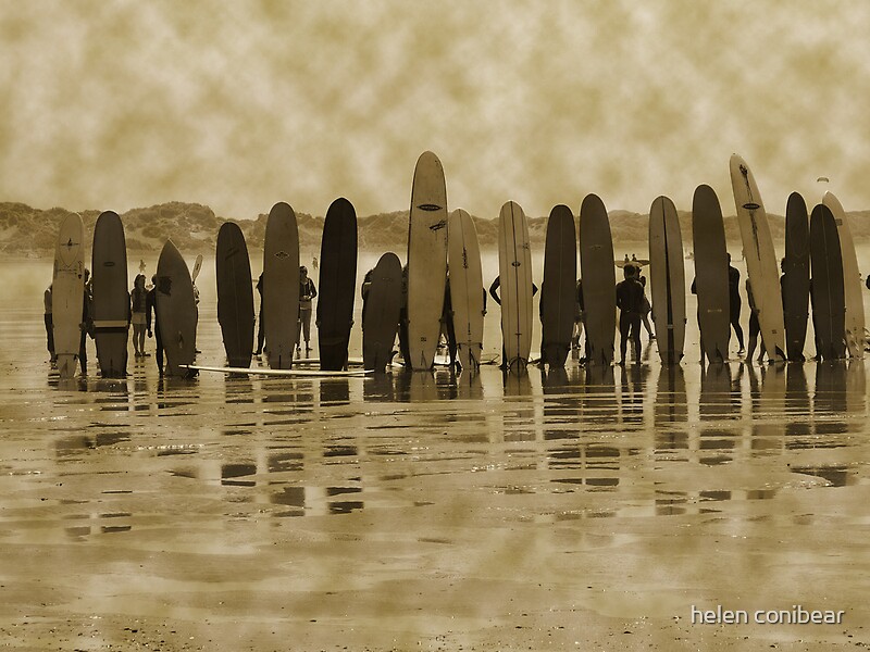 "Vintage surfers" by helen conibear | Redbubble