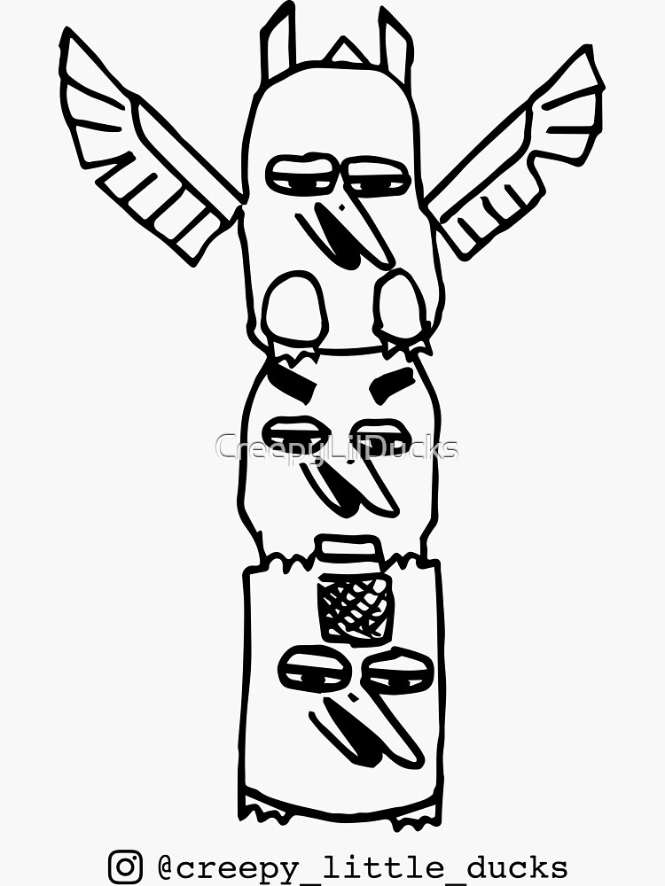 "Totem" Sticker for Sale by CreepyLilDucks | Redbubble