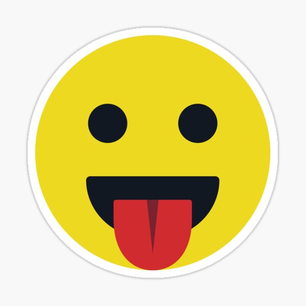 "Zunge heraus Smiley-Gesicht, lustig, dumm, Emoji, Emoticon" Sticker ...