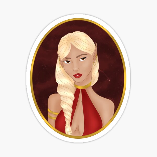 "Morrigan ACOTAR" Sticker for Sale by mdm-draws | Redbubble
