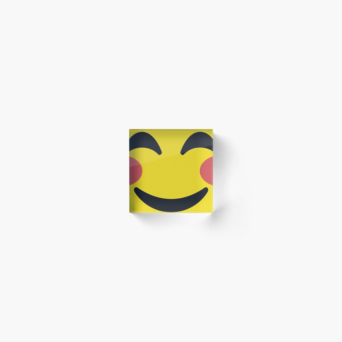 "Glücklicher Smiley, Erröten, Gesicht mit roten Wangen, rosige Wangen ...
