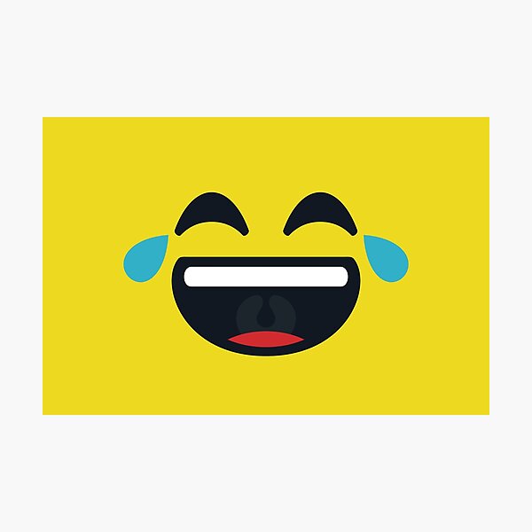 Impression photo « Rire des larmes Smiley, Visage LOL, Pleurer de rire ...