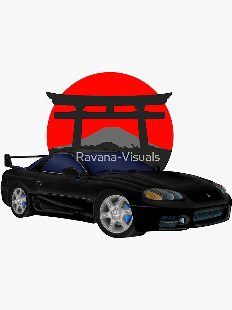 "Mitsubishi 3000gt GTO" Sticker for Sale by Ravana-Visuals | Redbubble