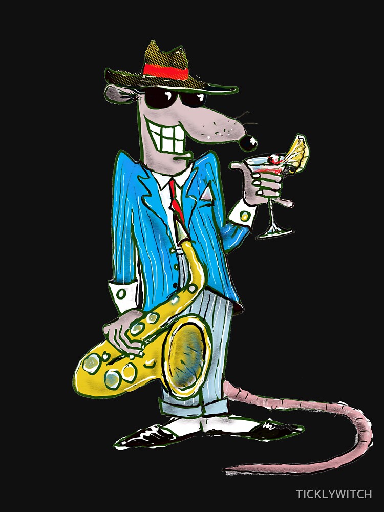 "Cool Jazz Rat " T-shirt by TICKLYWITCH | Redbubble