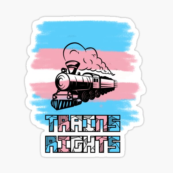 "Trains Rights" Sticker by TheQuickdraw | Redbubble