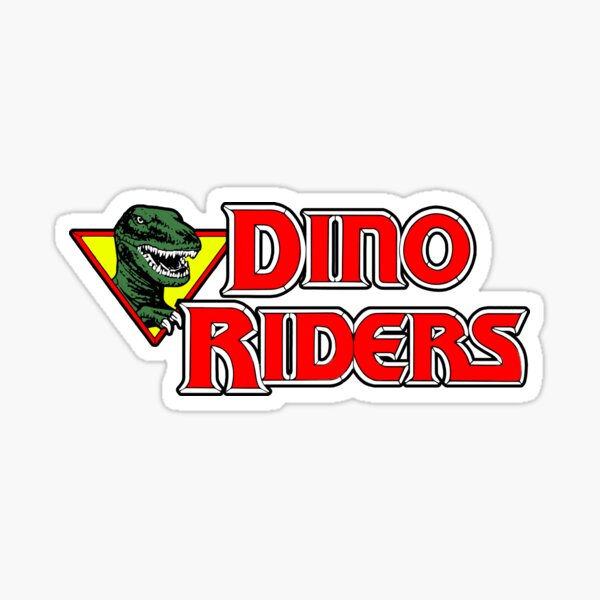 "Dino-Riders Cartoon Logo" Sticker for Sale by mr-jerichotv | Redbubble