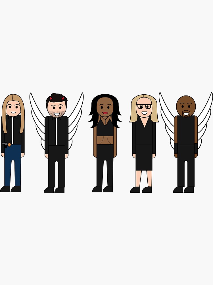 "Lucifer Characters Cartoon Icon Style" Sticker by leeseylee | Redbubble