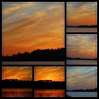 ".Clarence River sunset collage " by myraj | Redbubble