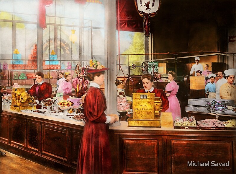 "Candy - Store - The future of chocolate 1895" by Michael Savad | Redbubble