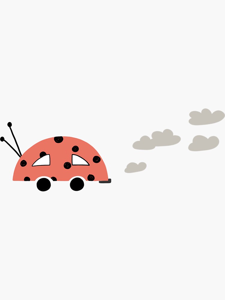 "Ladybug Car" Sticker for Sale by sarahemigh | Redbubble