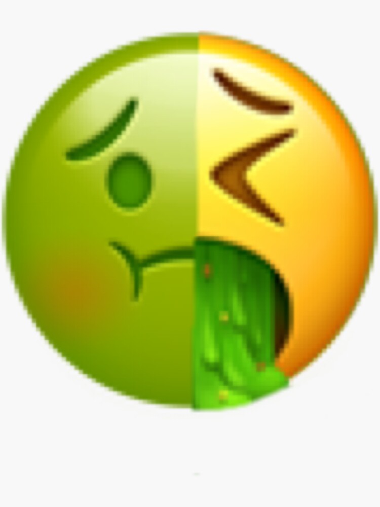 "vomit emoji " Sticker for Sale by nandacassas | Redbubble
