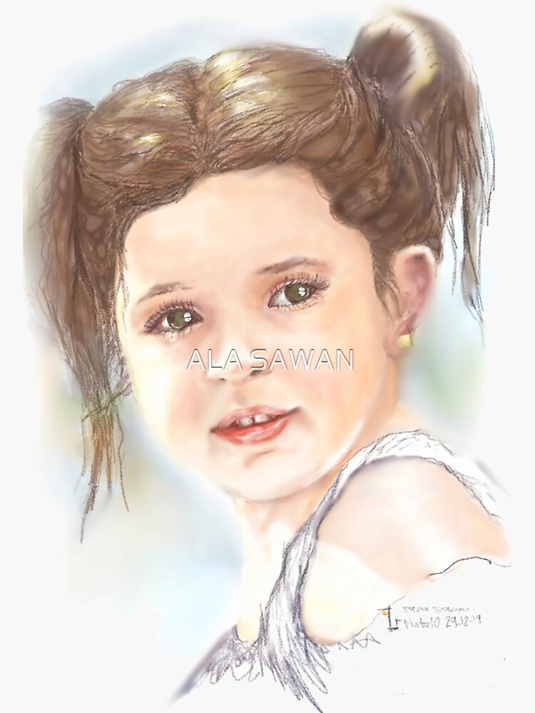 "Cute kids face" Sticker by alasawan | Redbubble